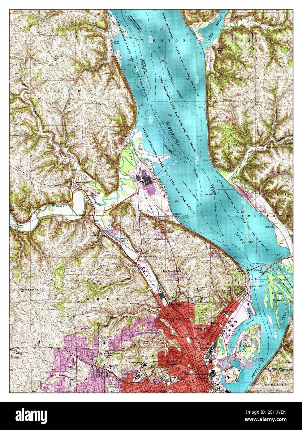 Old map of dubuque hi-res stock photography and images - Alamy