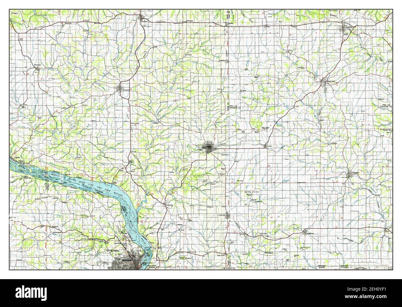 Old map of dubuque hi-res stock photography and images - Alamy