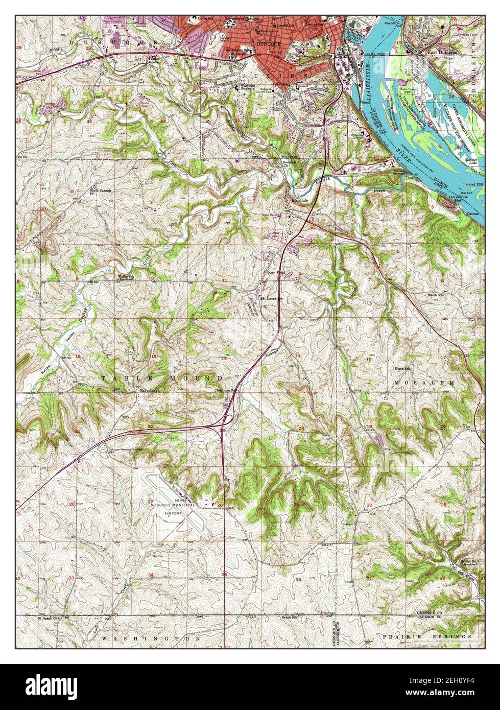 Old map of dubuque hi-res stock photography and images - Alamy