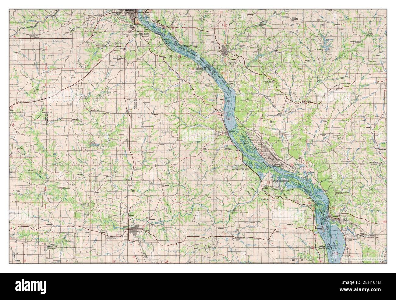 Old map of dubuque hi-res stock photography and images - Alamy