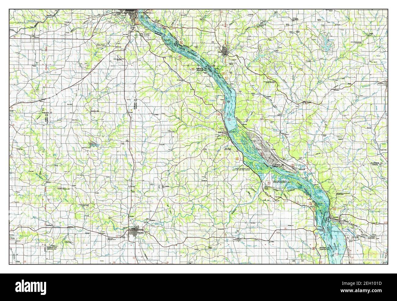 Map of dubuque iowa hi-res stock photography and images - Alamy