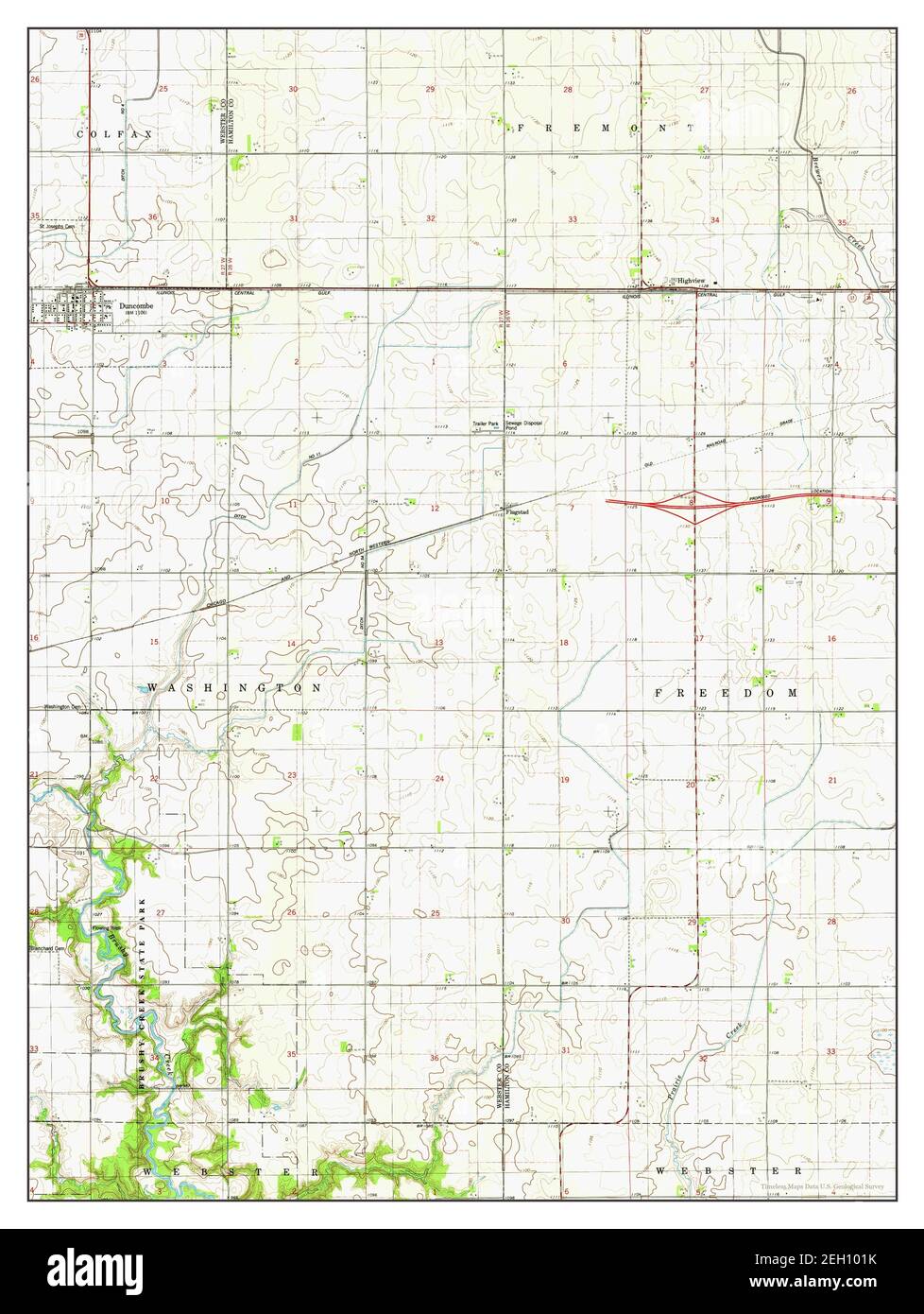 Duncombe, Iowa, map 1978, 1:24000, United States of America by Timeless ...
