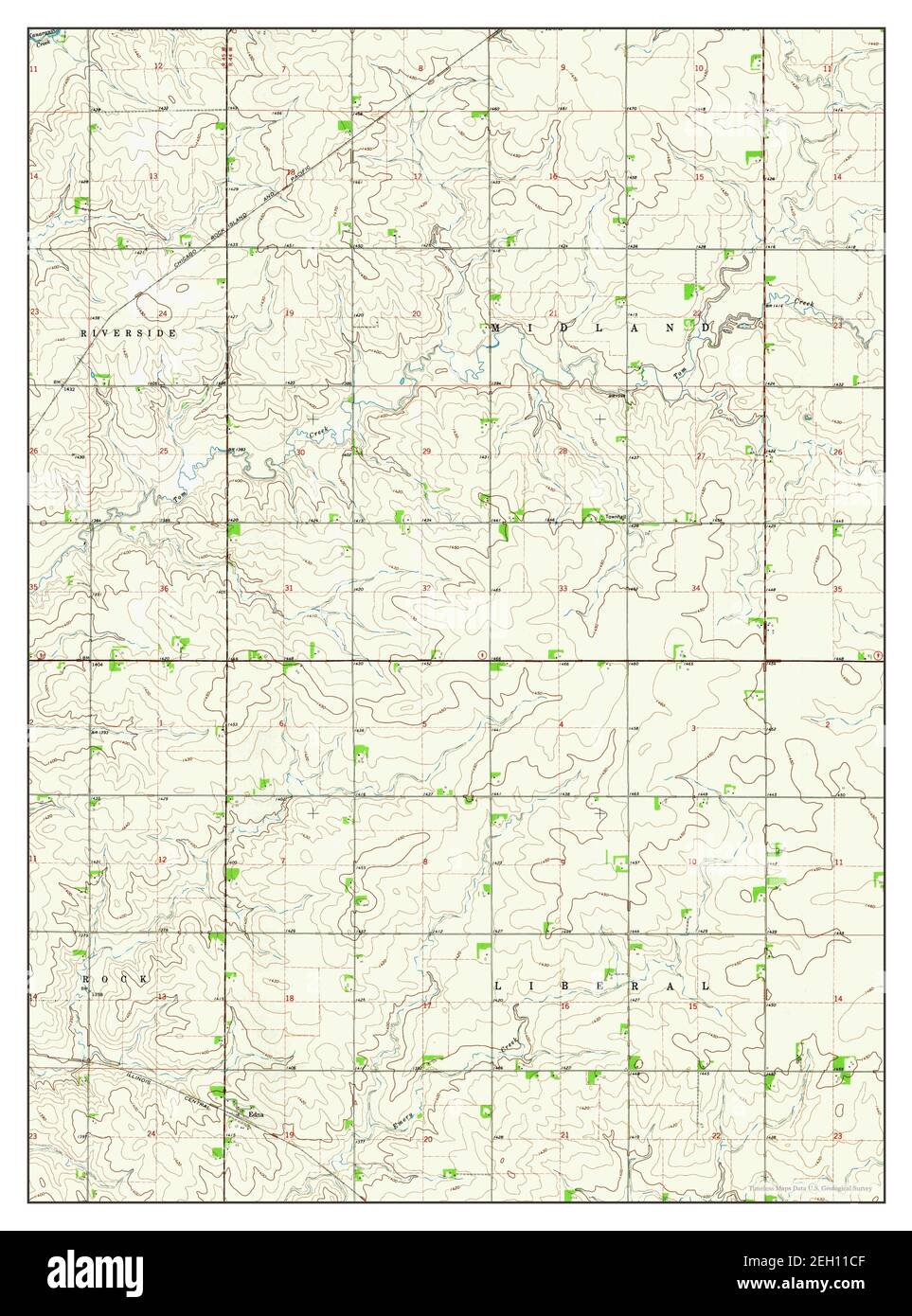 Edna, Iowa, map 1971, 1:24000, United States of America by Timeless ...