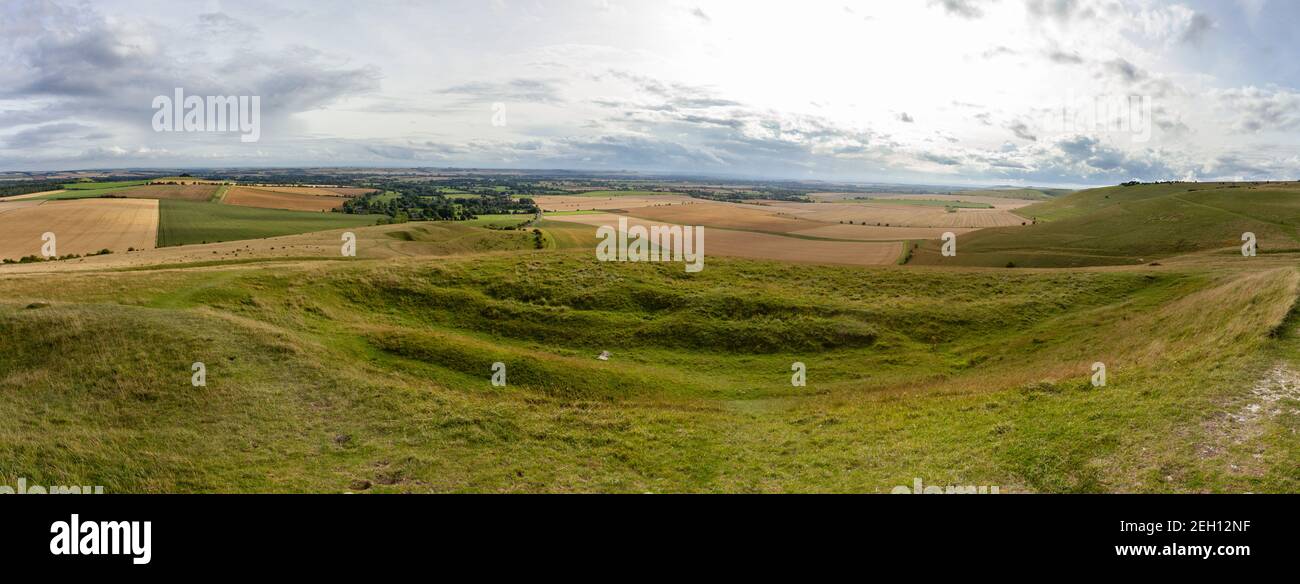 Panoramic view from Adam's Grave Long Barrow over the stunning ...