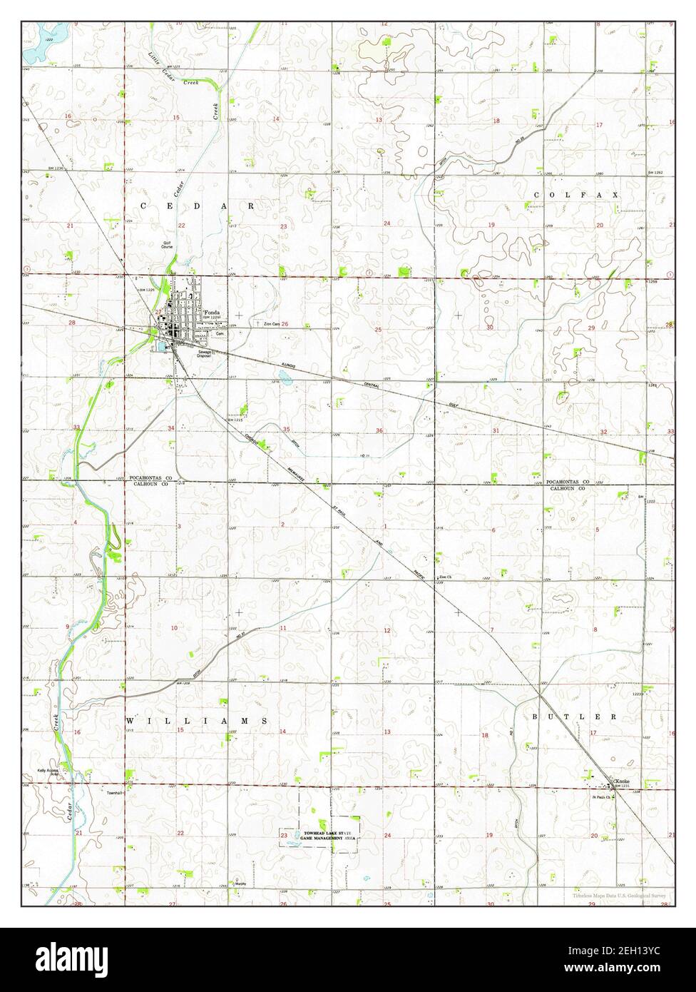 Fonda, Iowa, map 1979, 1:24000, United States of America by Timeless ...