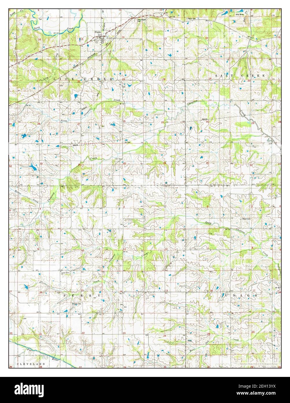 Floris, Iowa, map 1979, 1:24000, United States of America by Timeless ...