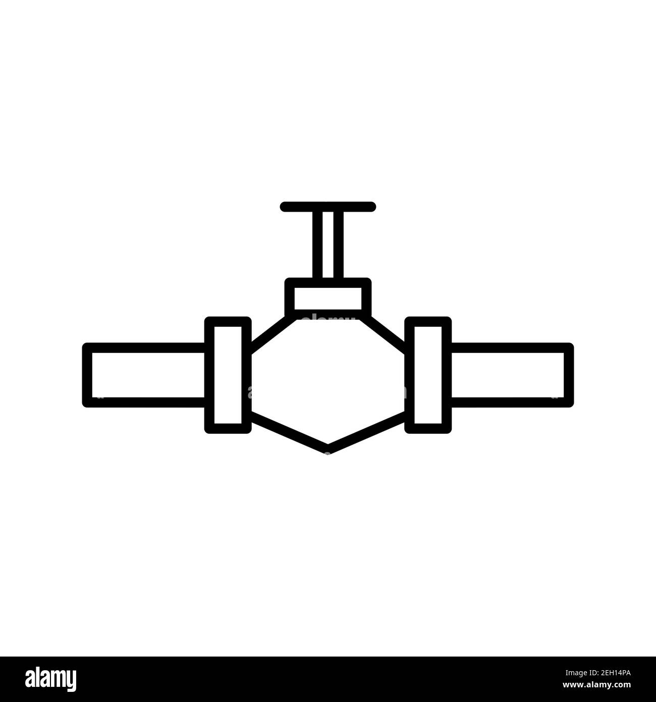 Illustration of vale line vector icon isolated on white background ...