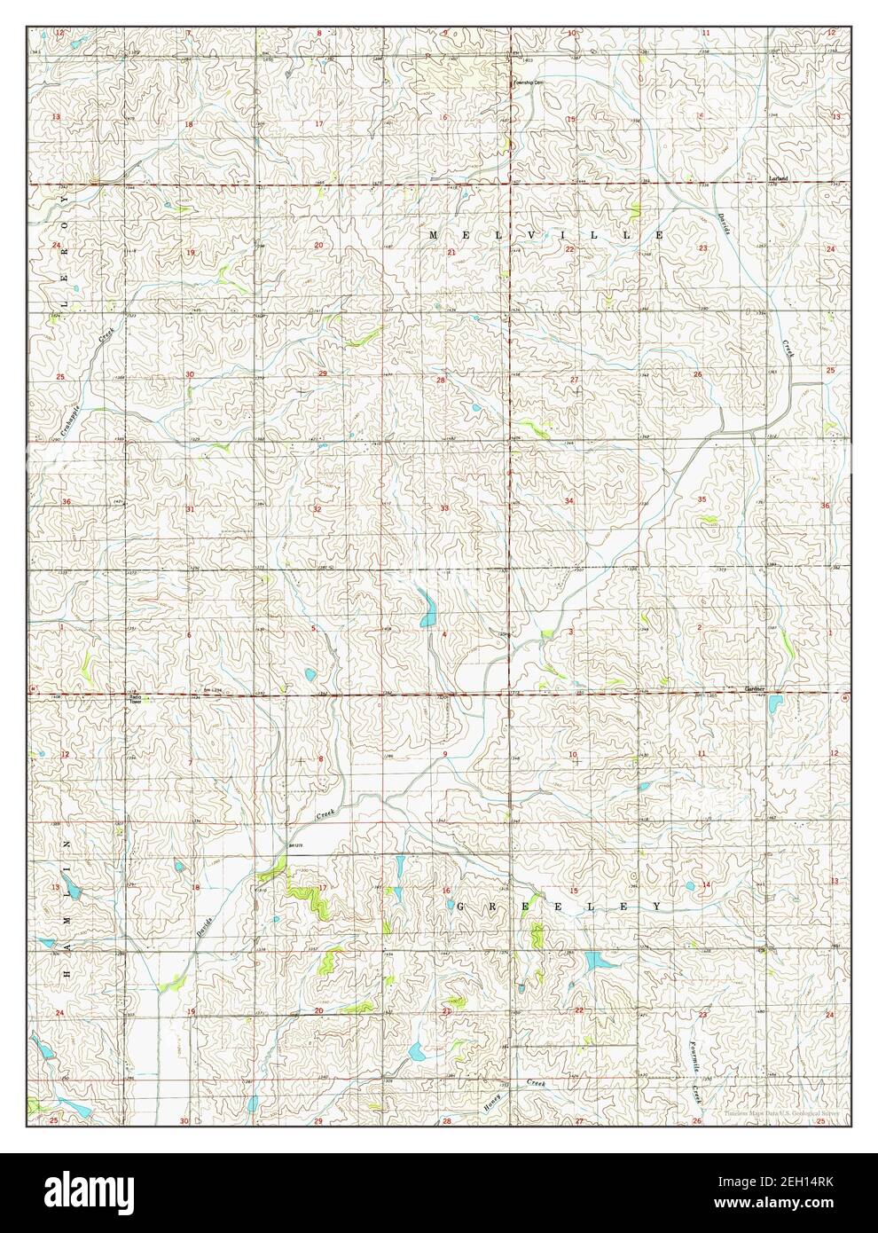 Gardner, Iowa, map 1983, 1:24000, United States of America by Timeless ...