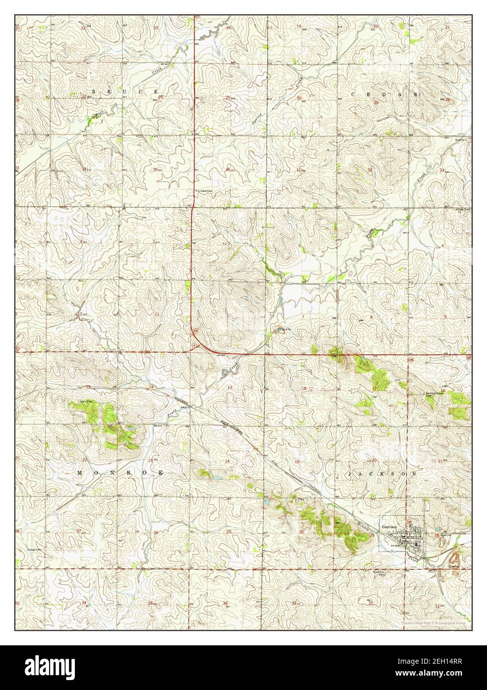 Map of garrison Cut Out Stock Images & Pictures - Alamy