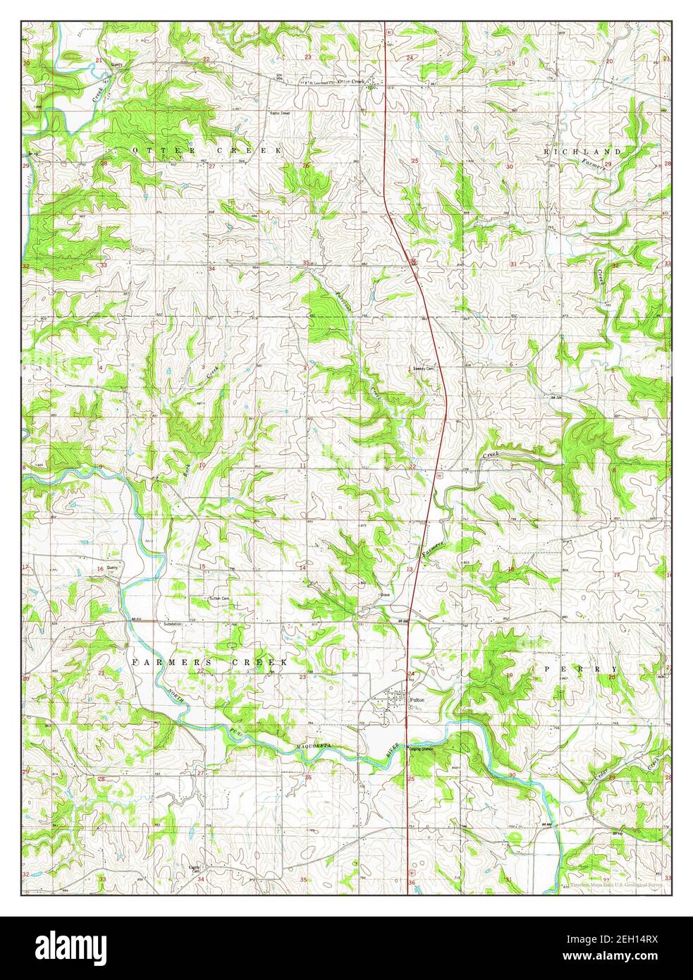 Fulton, Iowa, map 1980, 1:24000, United States of America by Timeless ...