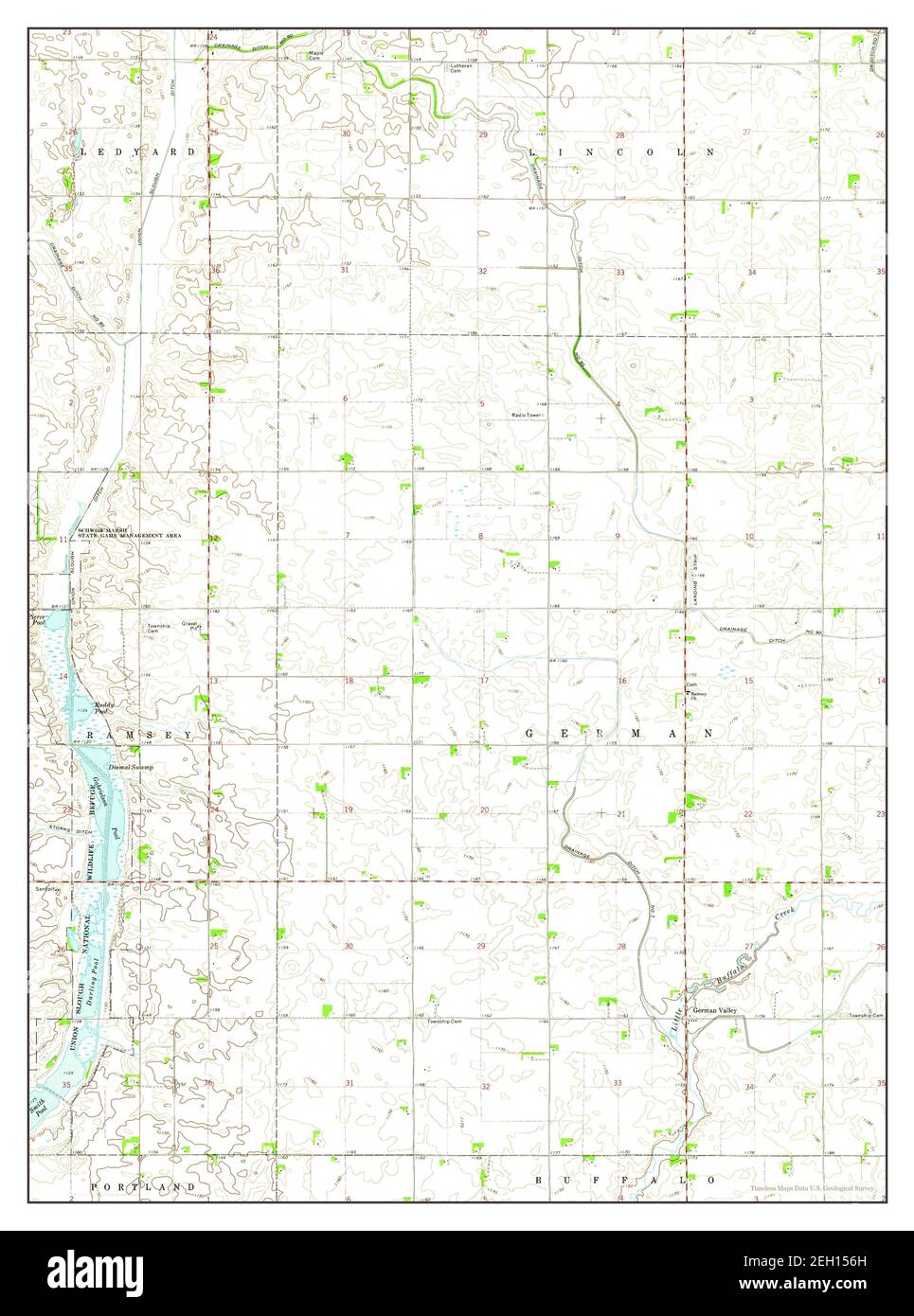 German Valley, Iowa, map 1972, 1:24000, United States of America by ...