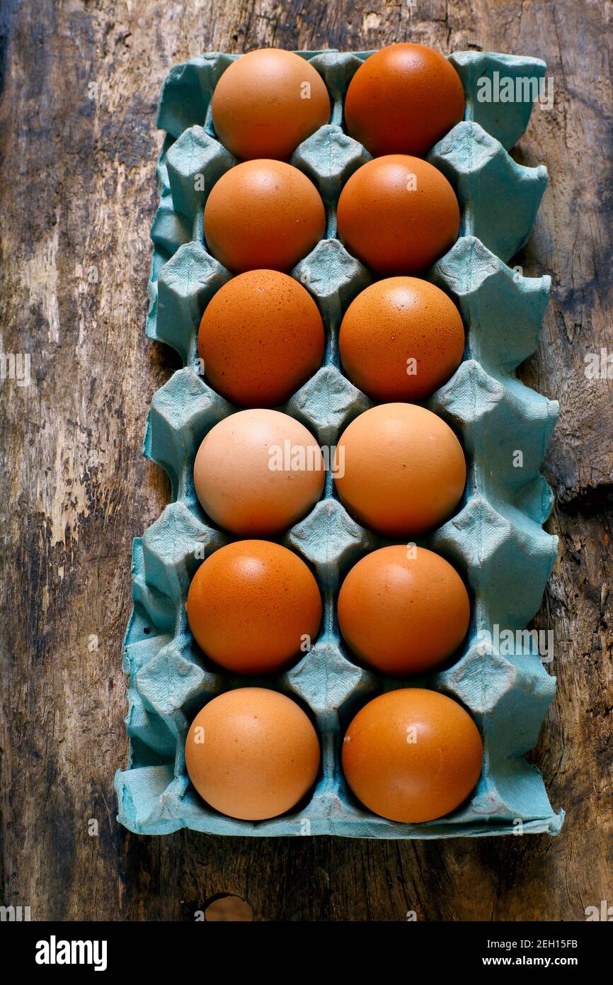 a dozen of eggs Stock Photo - Alamy