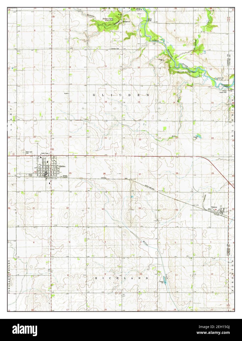 Map of glidden hi-res stock photography and images - Alamy