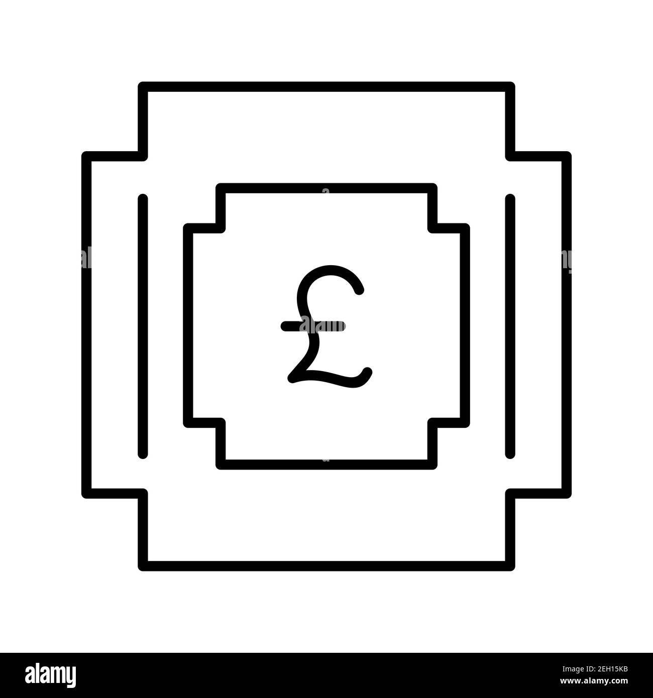 Illustration of pound symbol line vector icon isolated on white ...
