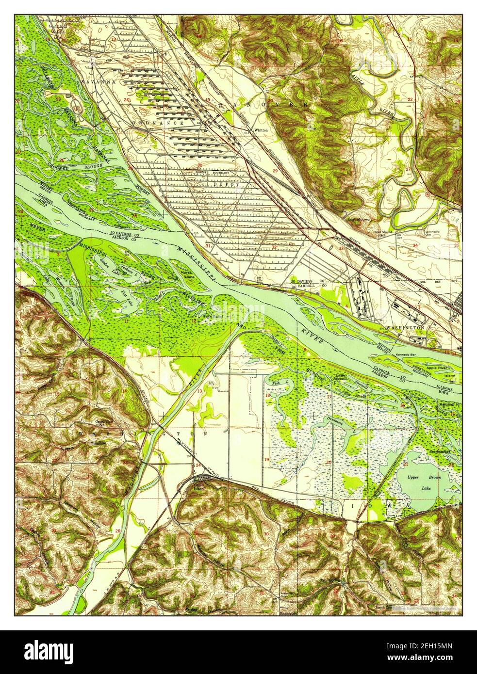 Green Island, Iowa, map 1953, 1:24000, United States of America by ...