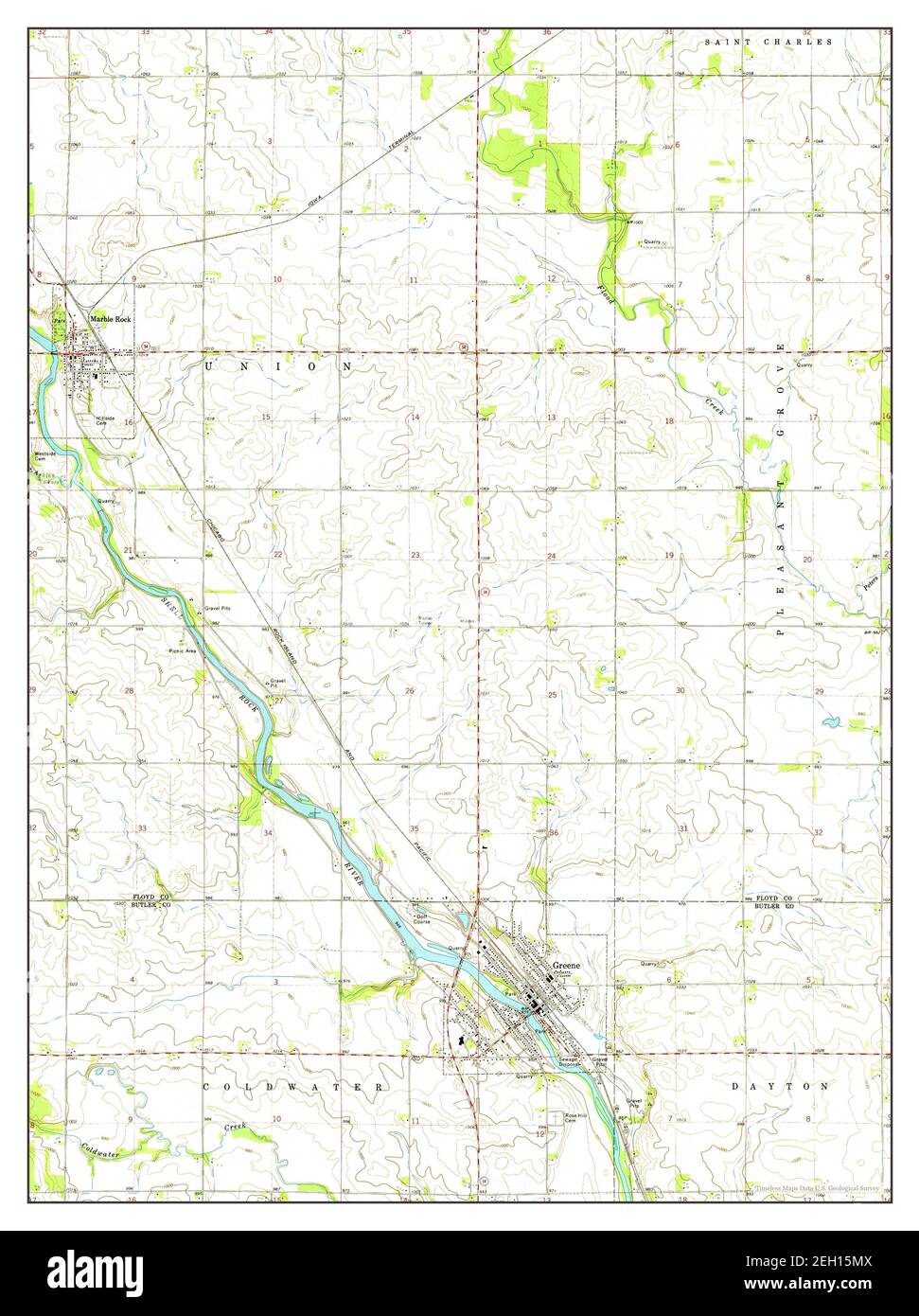 Greene, Iowa, map 1972, 1:24000, United States of America by Timeless ...