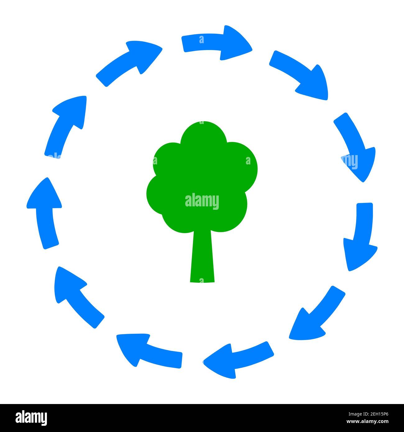 Tree and arrows Stock Photo - Alamy