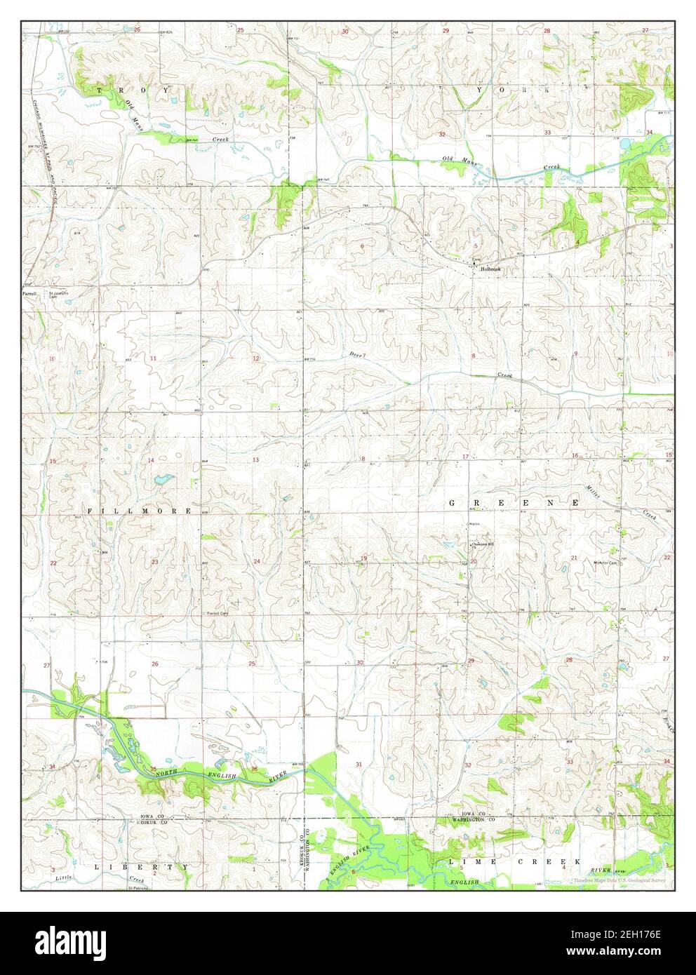 Holbrook, Iowa, map 1973, 1:24000, United States of America by Timeless ...