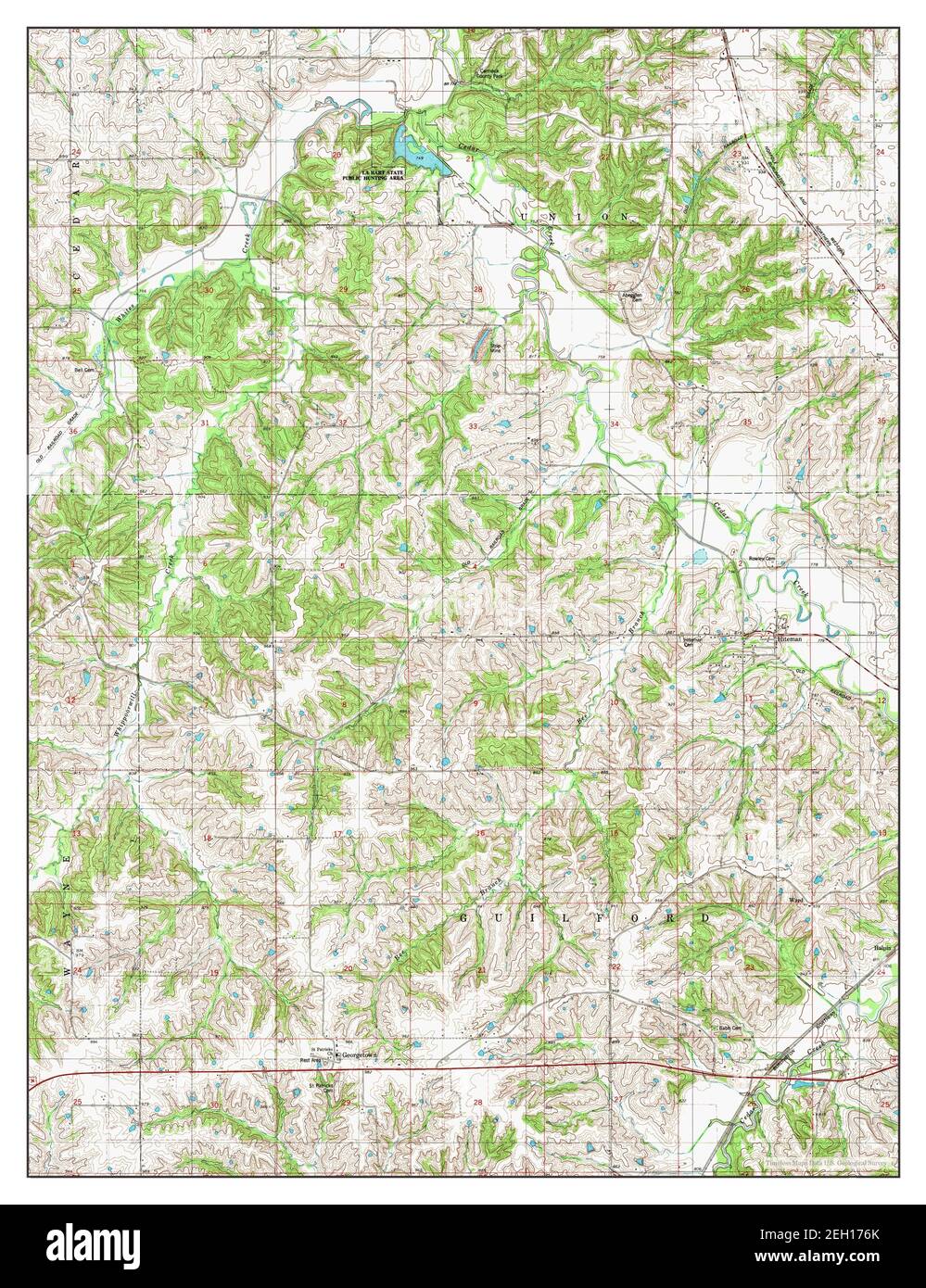 Hiteman, Iowa, map 1982, 1:24000, United States of America by Timeless ...