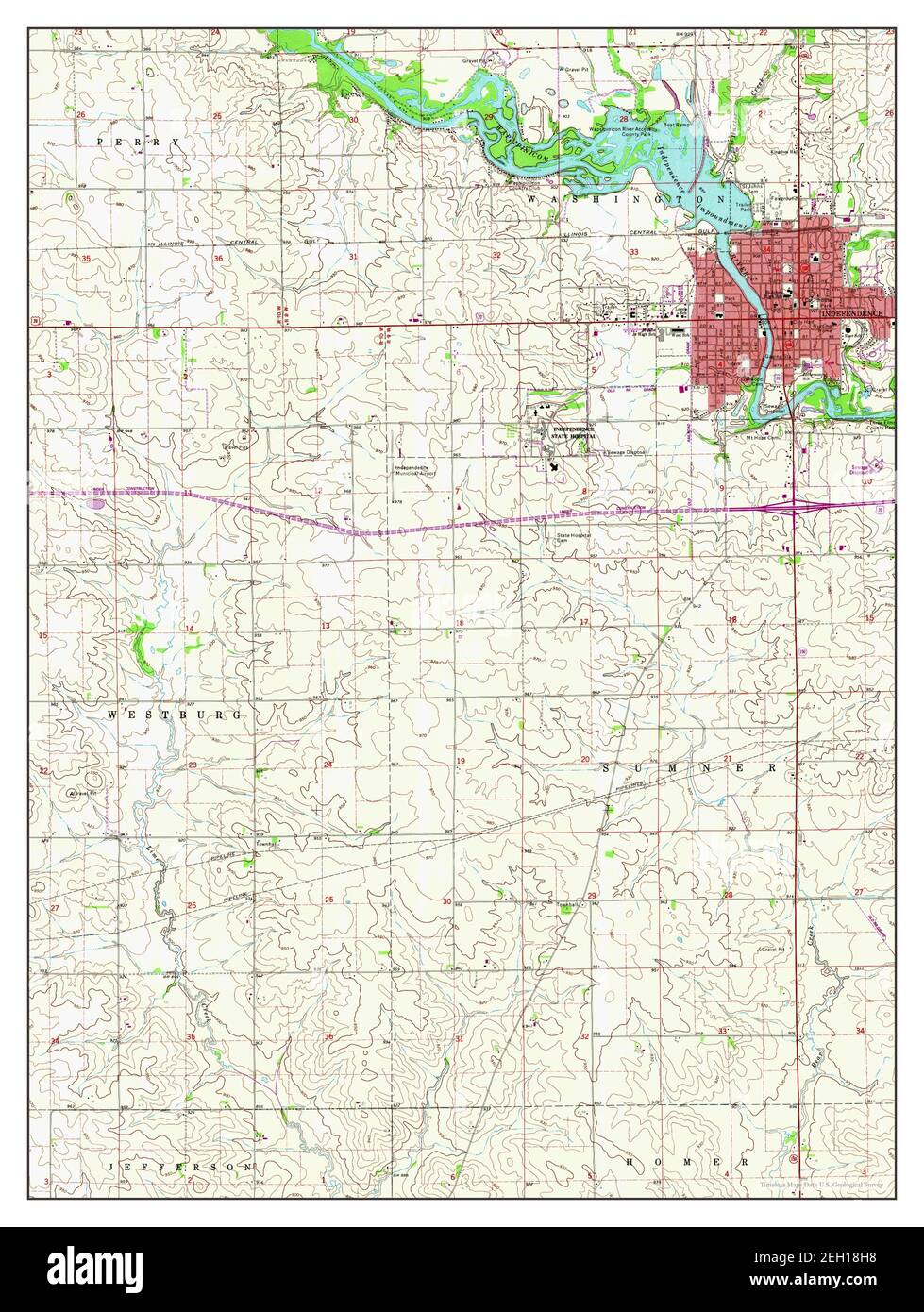Independence, Iowa, map 1973, 1:24000, United States of America by ...