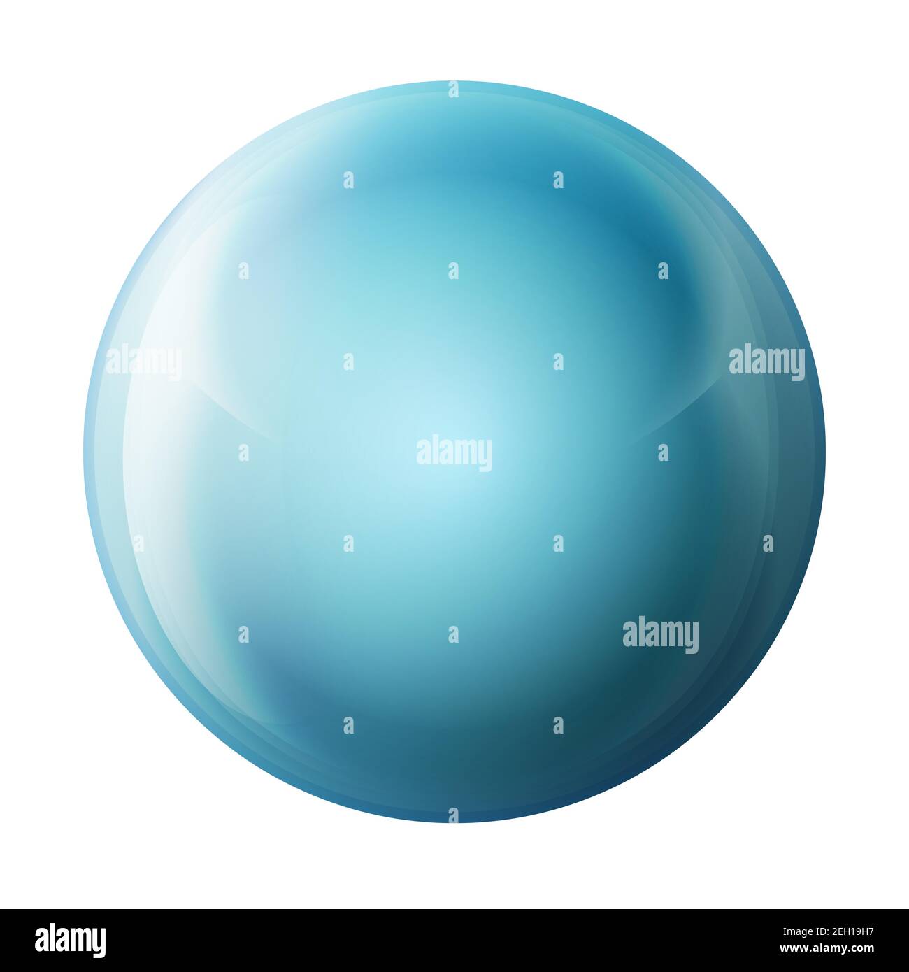 Glass blue ball or precious pearl. Glossy realistic ball, 3D abstract ...