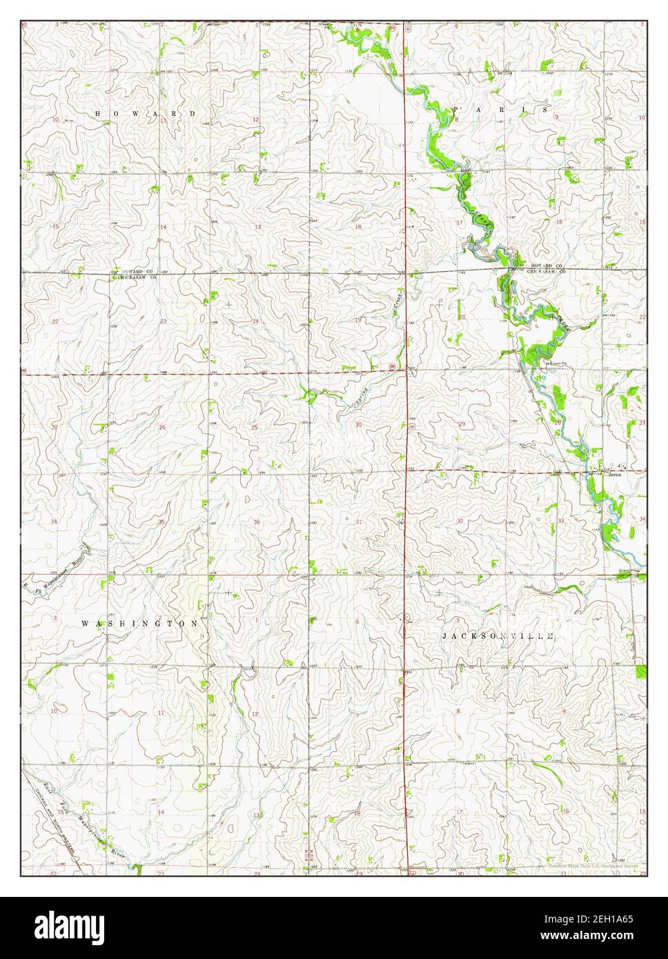 Jerico, Iowa, map 1972, 1:24000, United States of America by Timeless ...