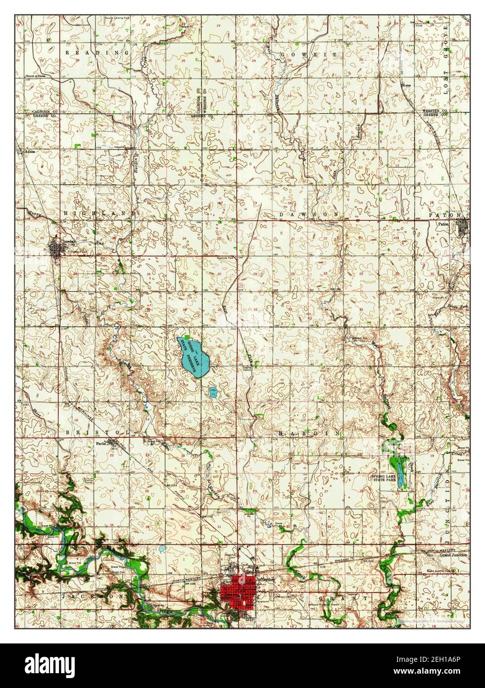 Jefferson iowa map hi-res stock photography and images - Alamy