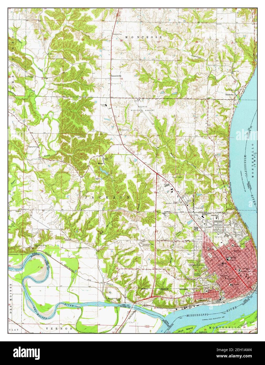 Keokuk county map hi-res stock photography and images - Alamy