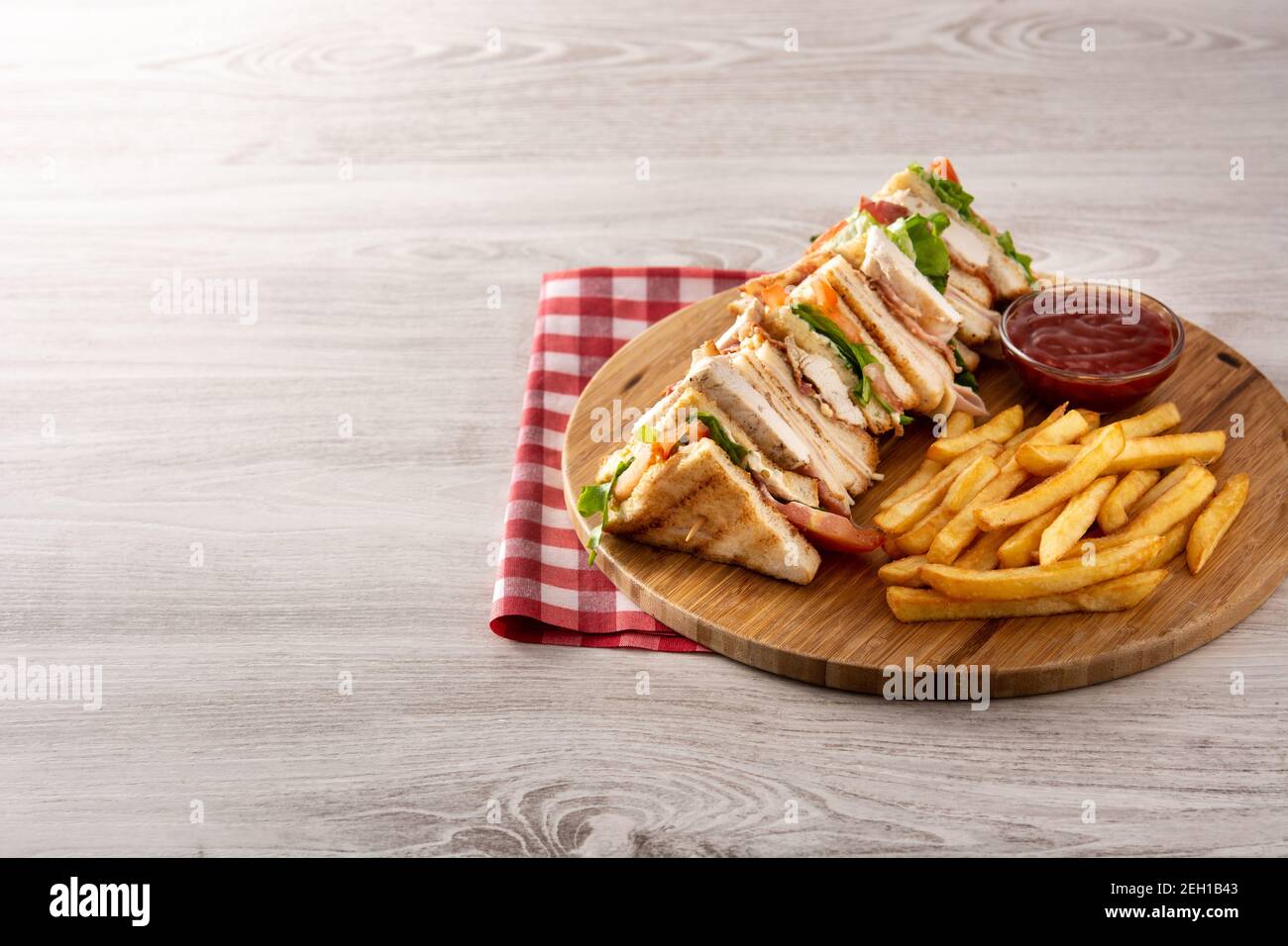 Toasted club sandwich on plate hi-res stock photography and images - Alamy