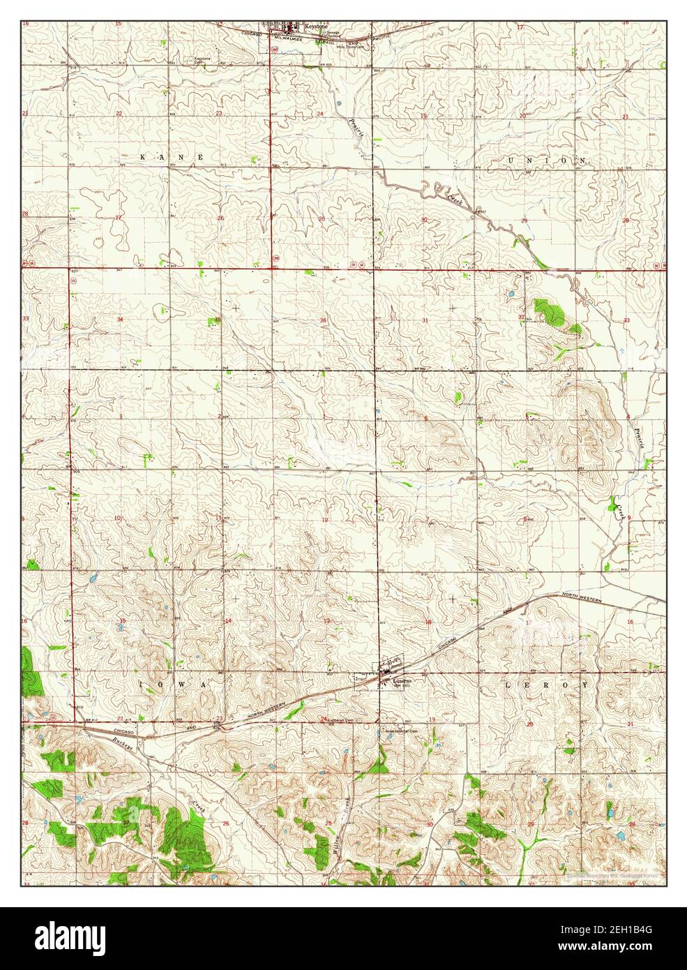 Keystone South, Iowa, map 1965, 1:24000, United States of America by ...