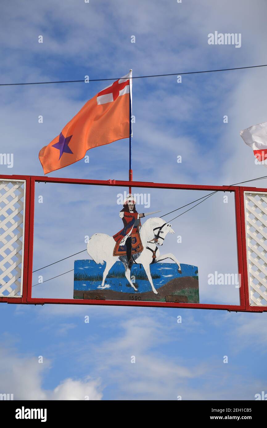 King Billy and Unionist Flags on display for the Apprentice Boys ...