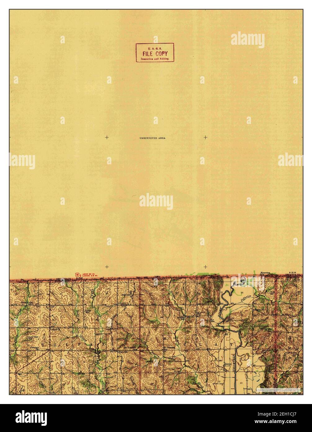 Lamoni, Iowa, map 1947, 1:62500, United States of America by Timeless ...