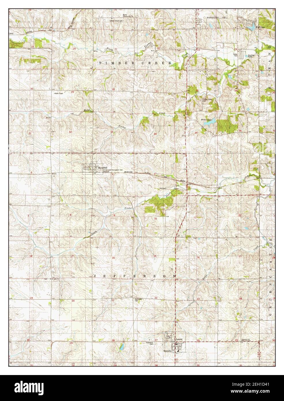 Laurel, Iowa, map 1980, 1:24000, United States of America by Timeless ...