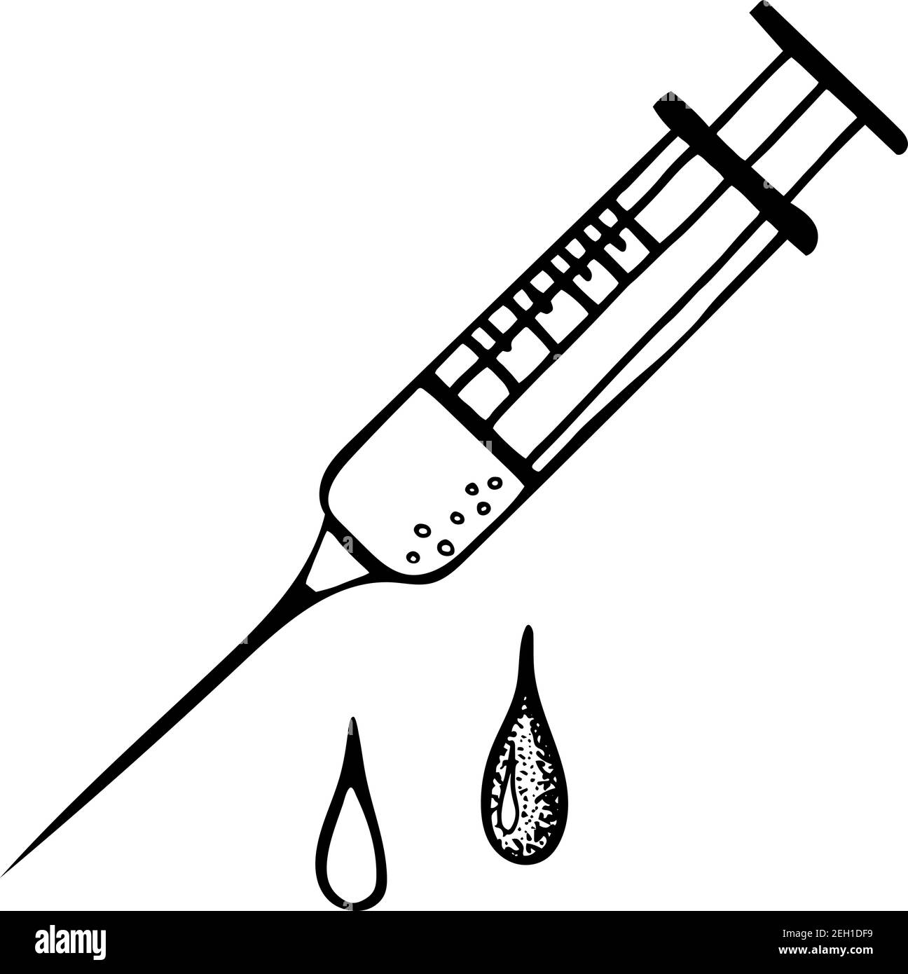 Set with syringe and drops Stock Vector Image & Art - Alamy