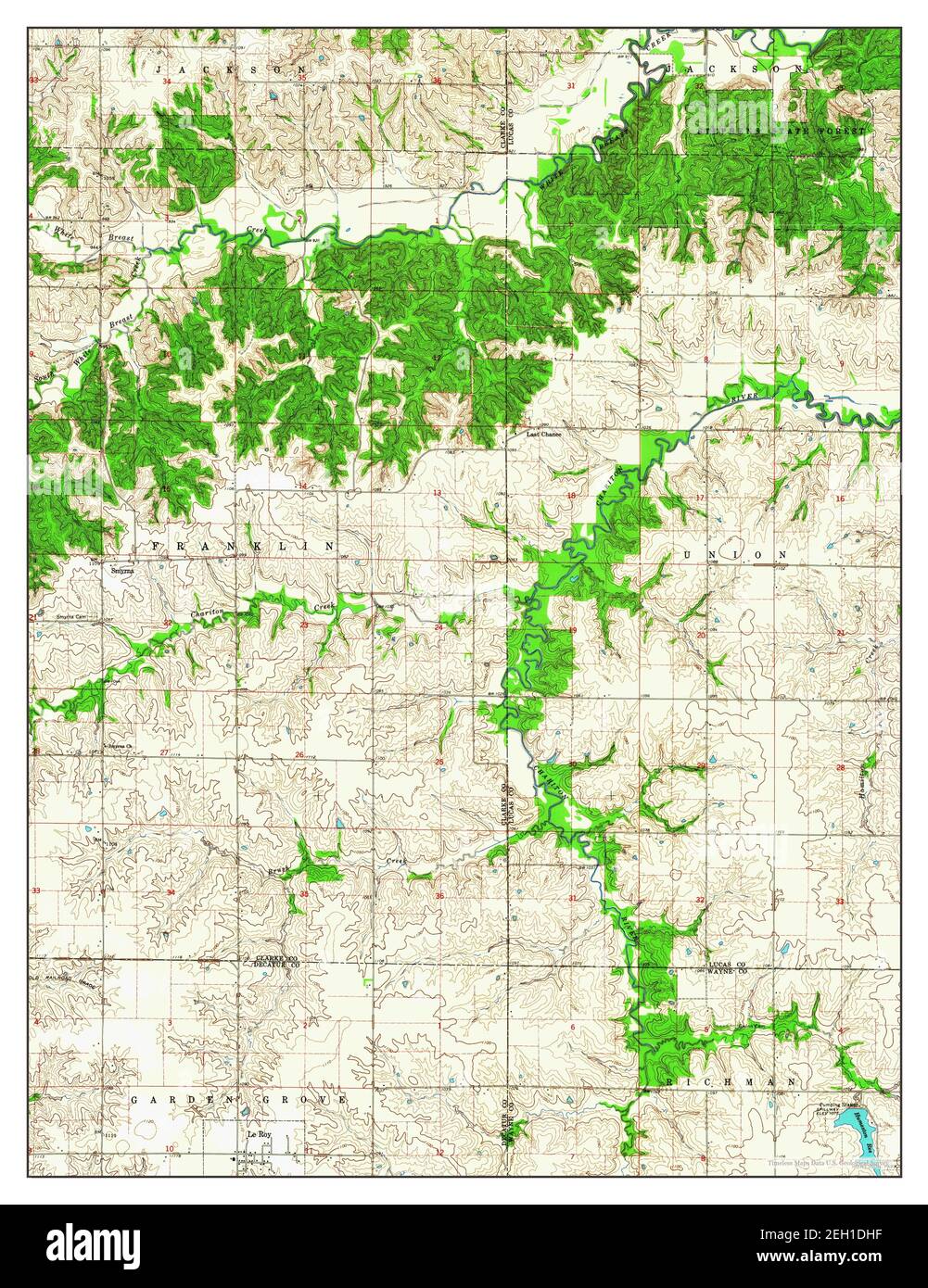 Le Roy, Iowa, map 1965, 1:24000, United States of America by Timeless ...