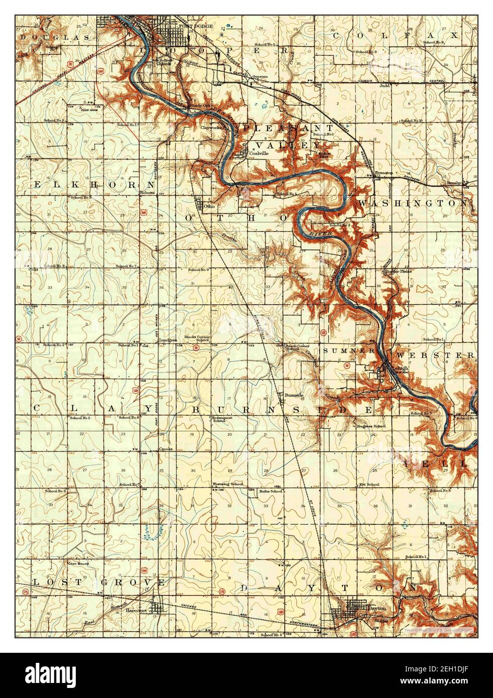 Lehigh, Iowa, map 1923, 1:62500, United States of America by Timeless ...