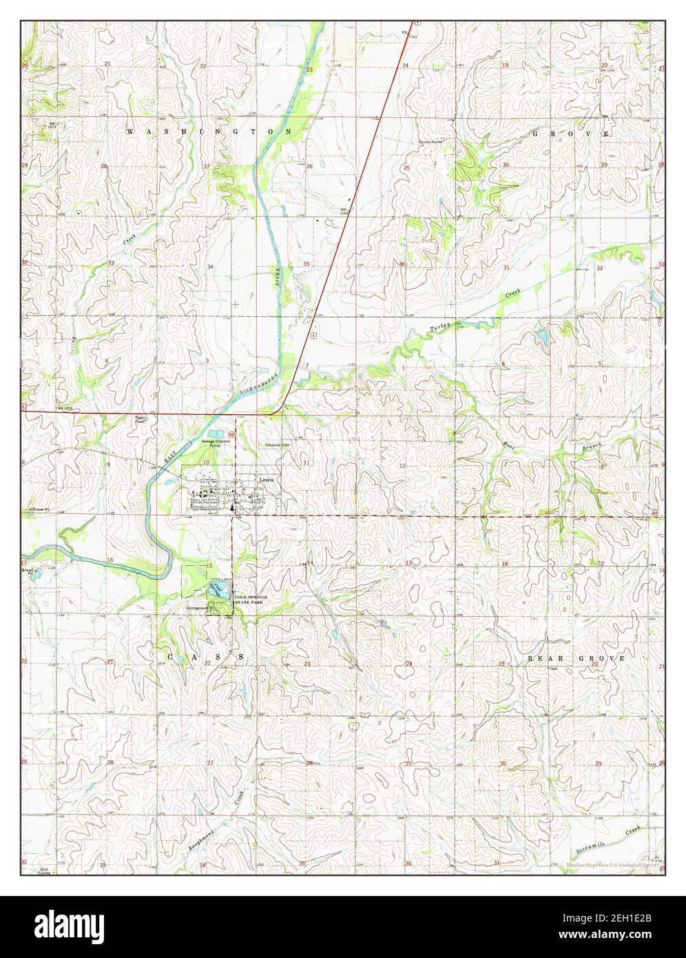 Lewis, Iowa, map 1971, 1:24000, United States of America by Timeless ...