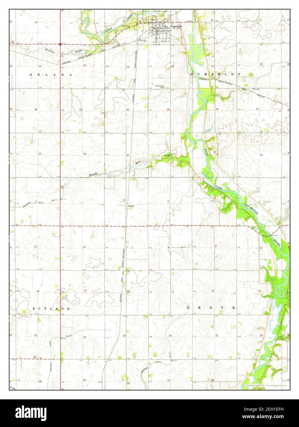 Livermore, Iowa, map 1972, 1:24000, United States of America by ...