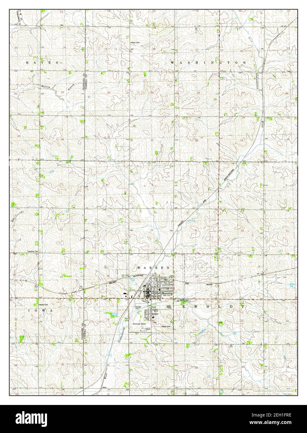 Manning iowa map hi-res stock photography and images - Alamy