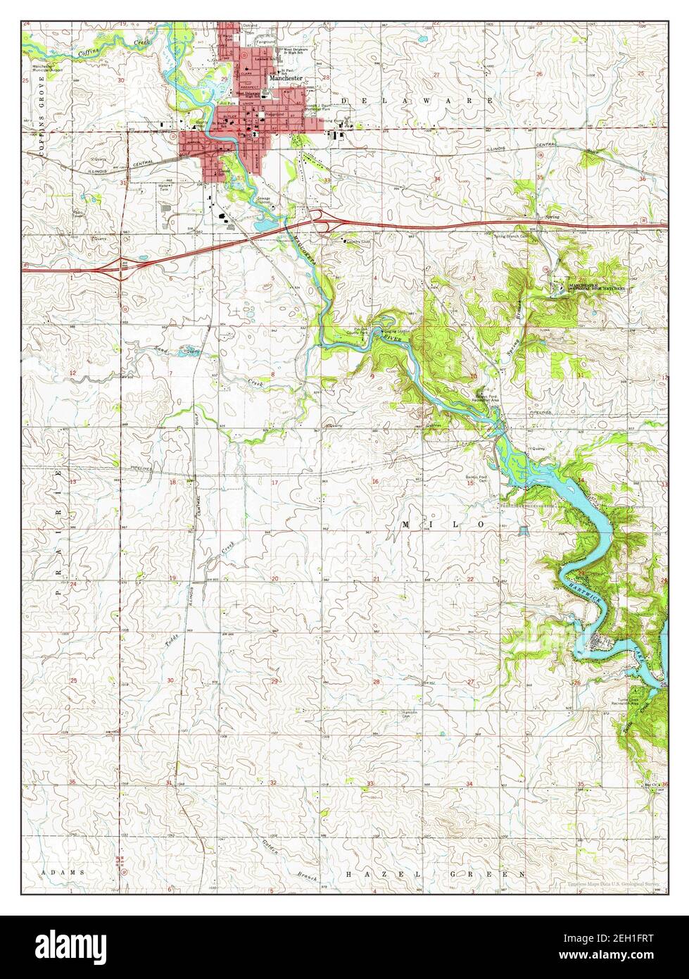 Manchester, Iowa, map 1973, 1:24000, United States of America by ...