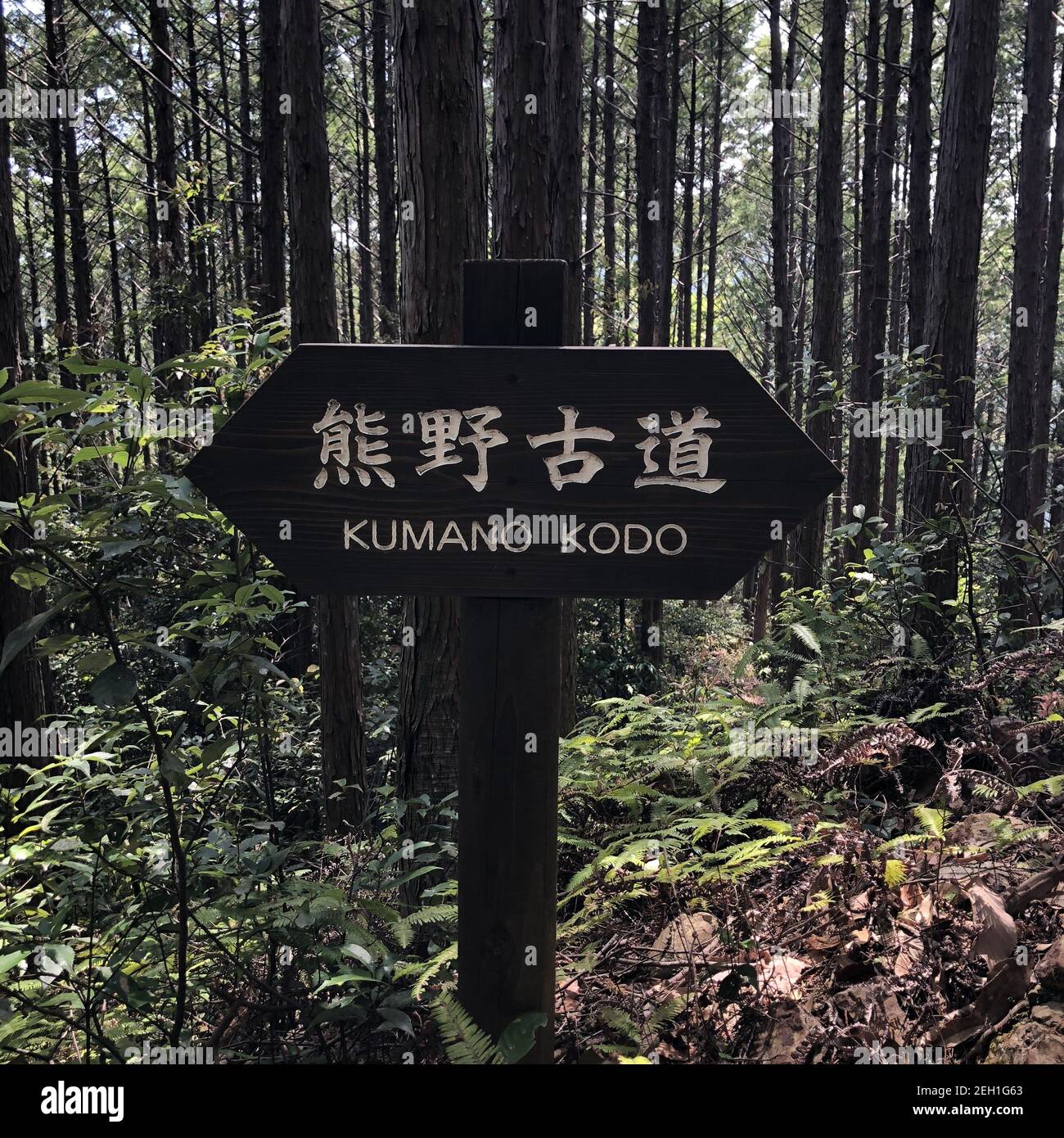 A sign on the Kumano Kodo trail in Japan Stock Photo - Alamy
