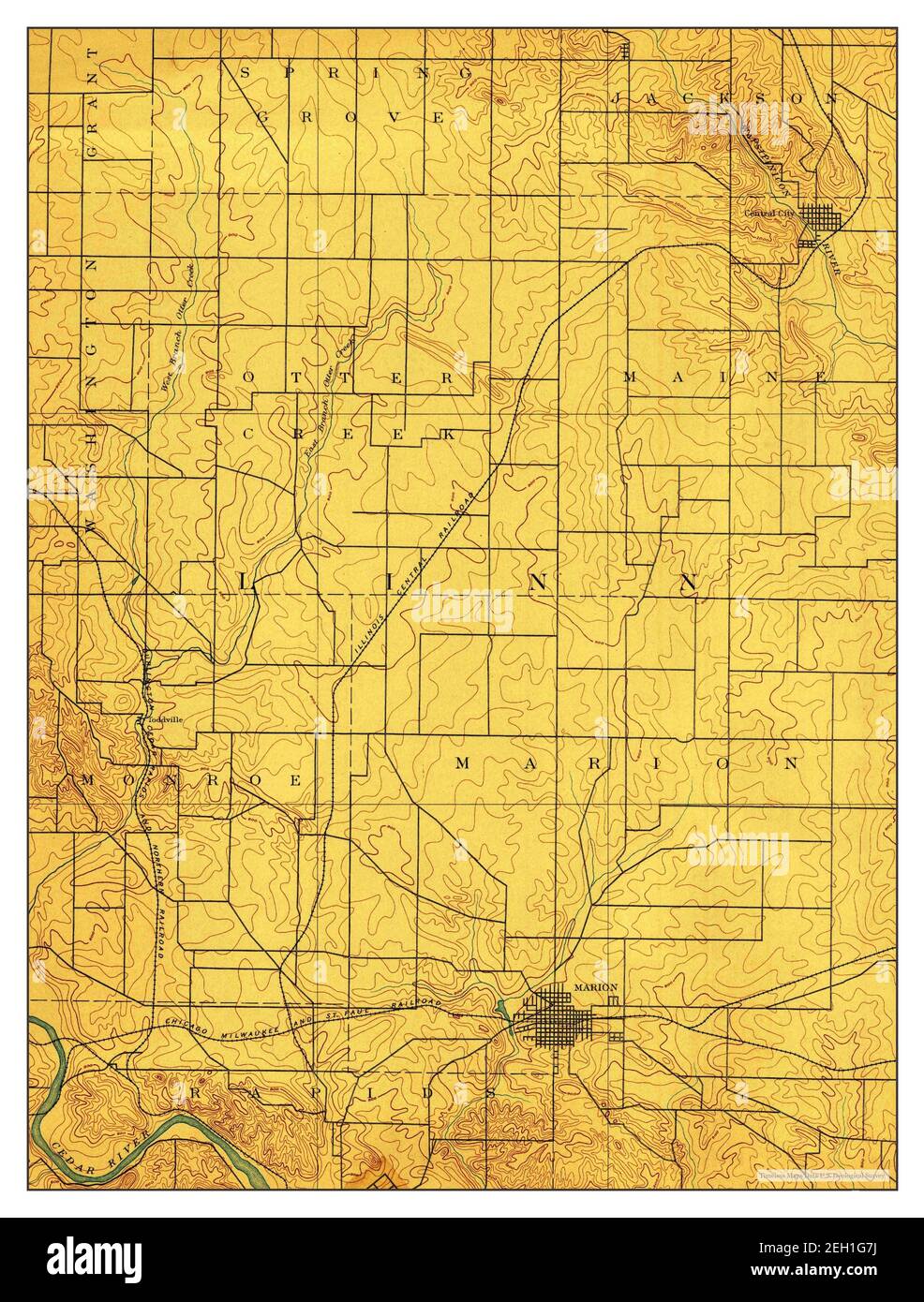 Marion, Iowa, map 1889, 1:62500, United States of America by Timeless ...
