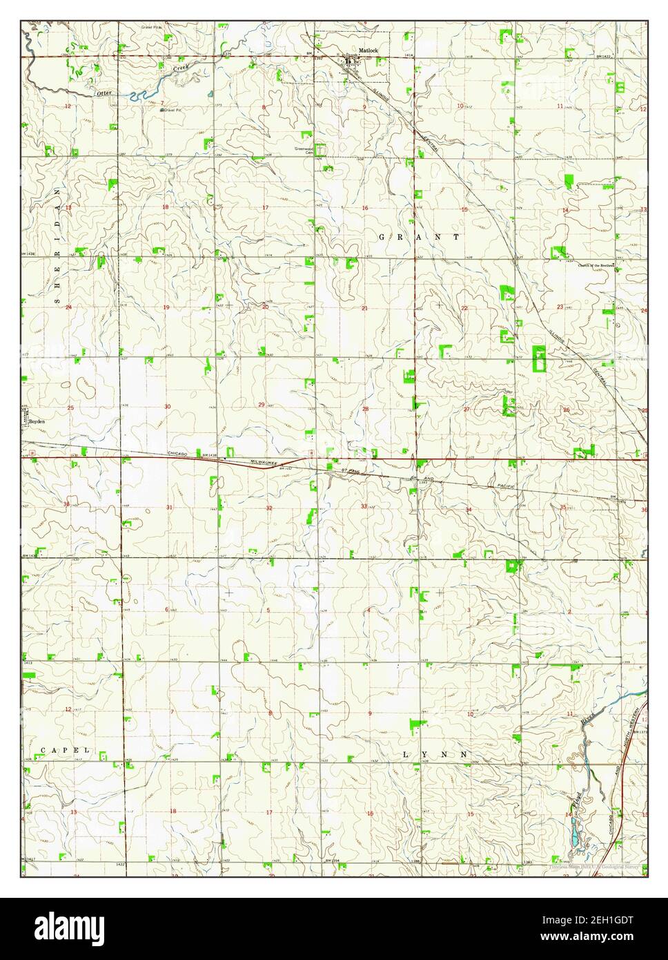 Matlock, Iowa, map 1964, 1:24000, United States of America by Timeless ...