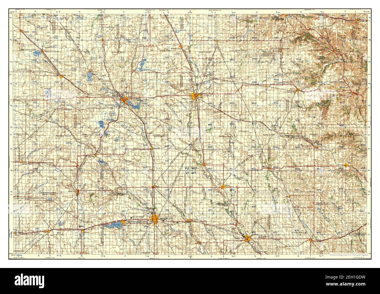Mason City, Iowa, map 1957, 1:250000, United States of America by ...