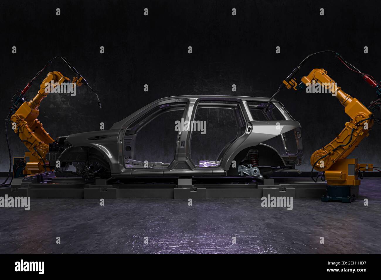 Car manufacturing assembly line 3d hi-res stock photography and images ...