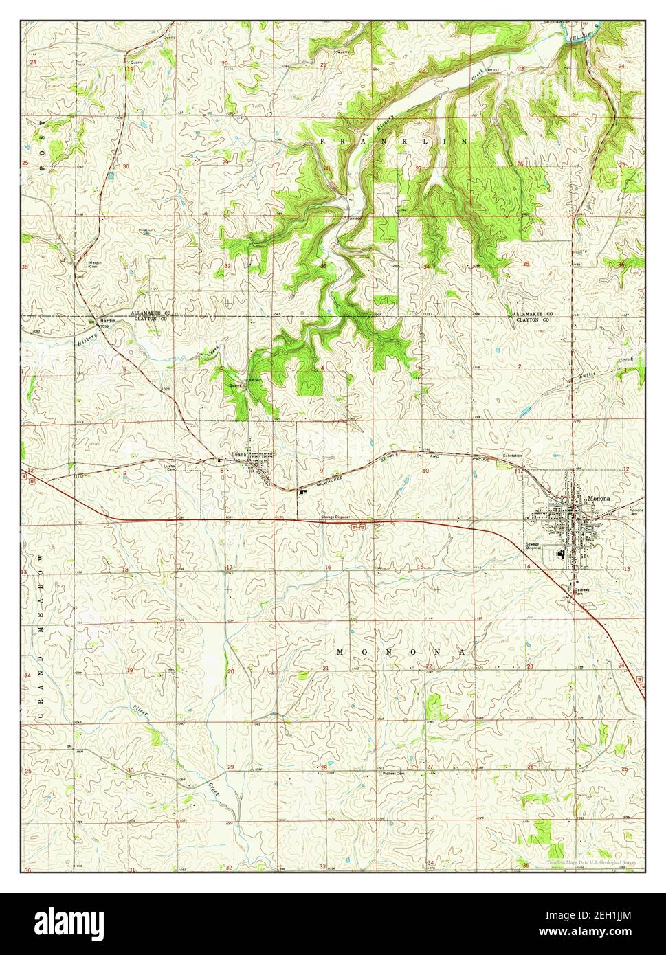 Map of monona hi-res stock photography and images - Alamy