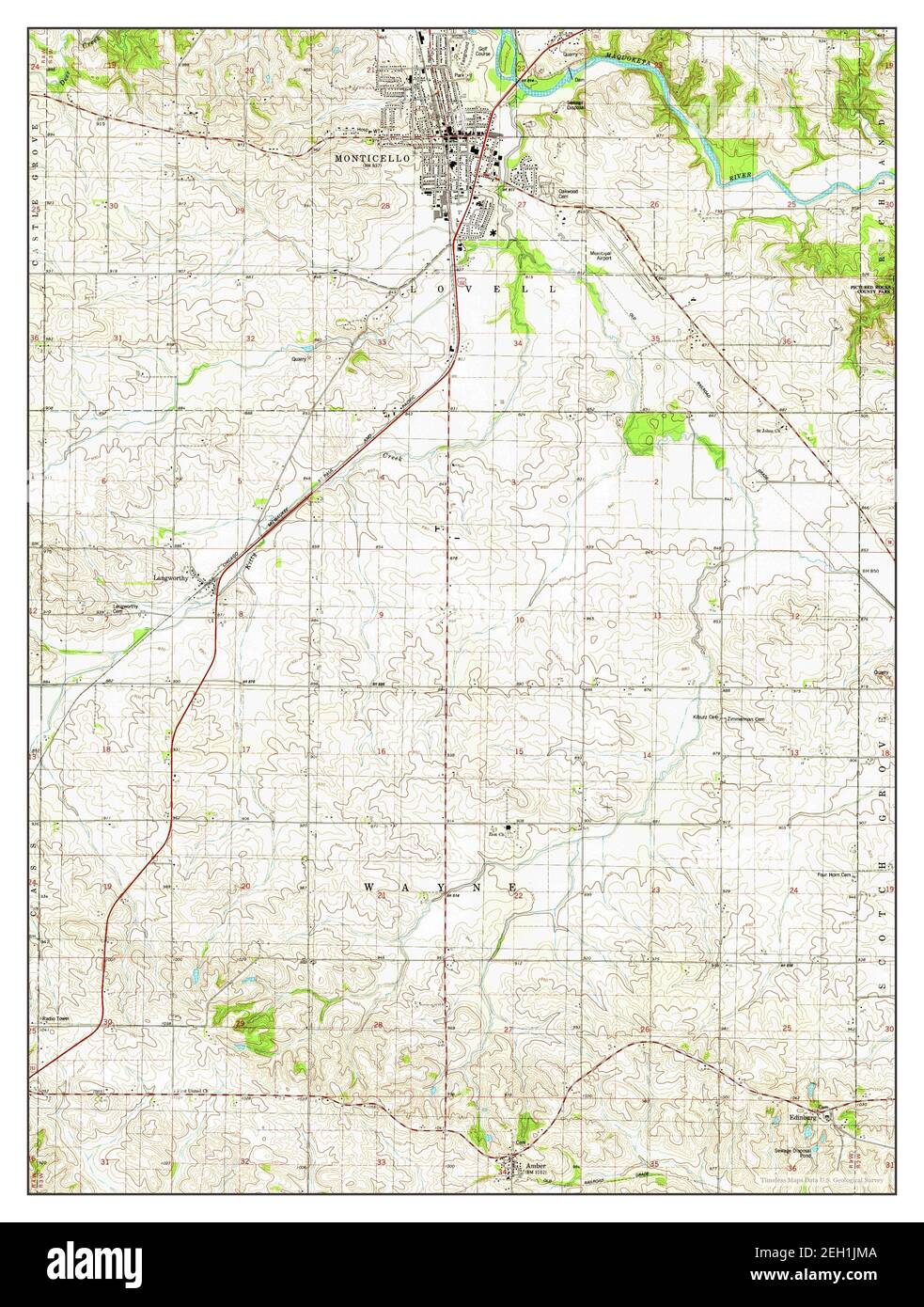 Monticello, Iowa, map 1980, 1:24000, United States of America by ...