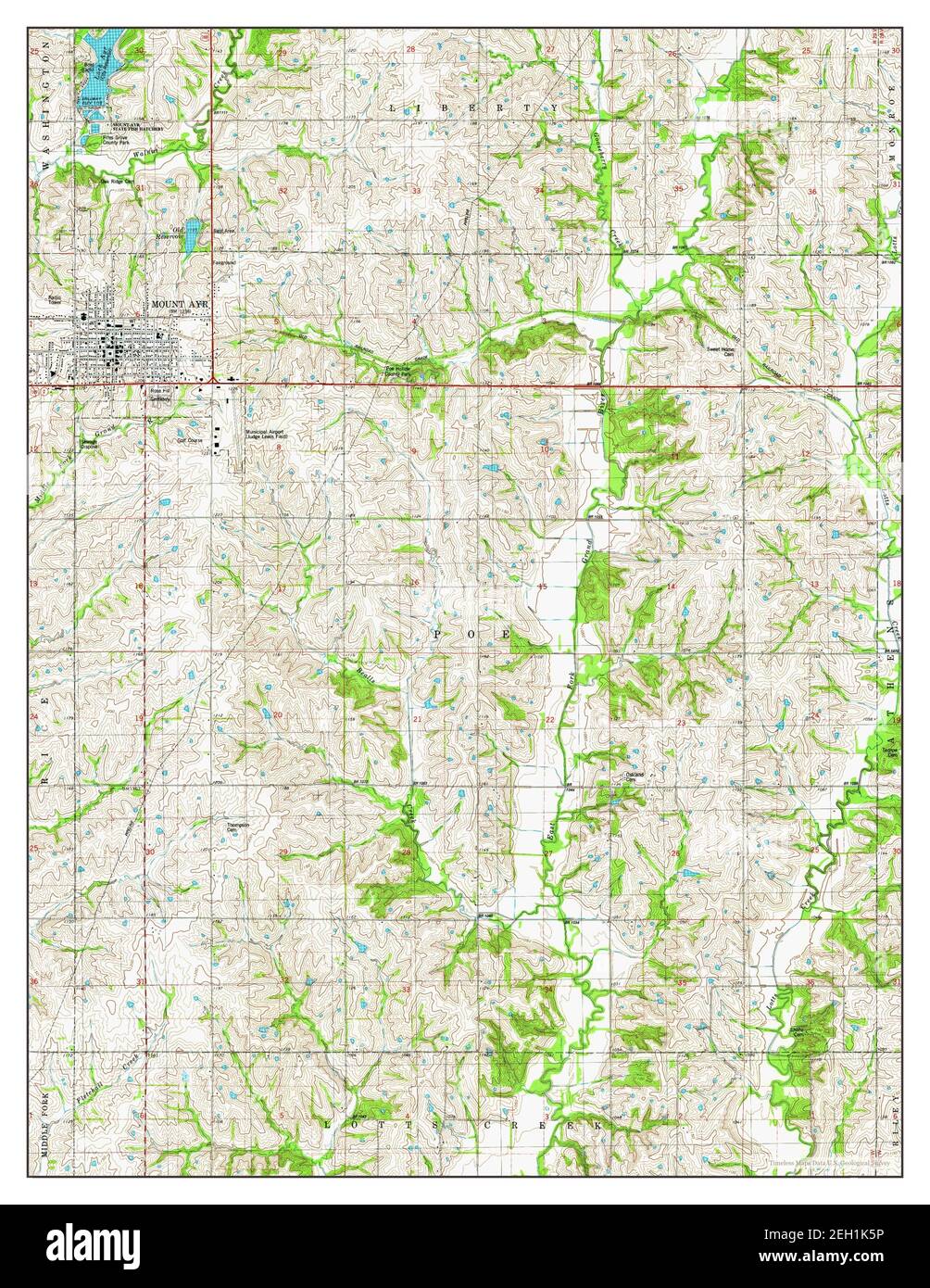 Mount Ayr, Iowa, map 1981, 1:24000, United States of America by ...