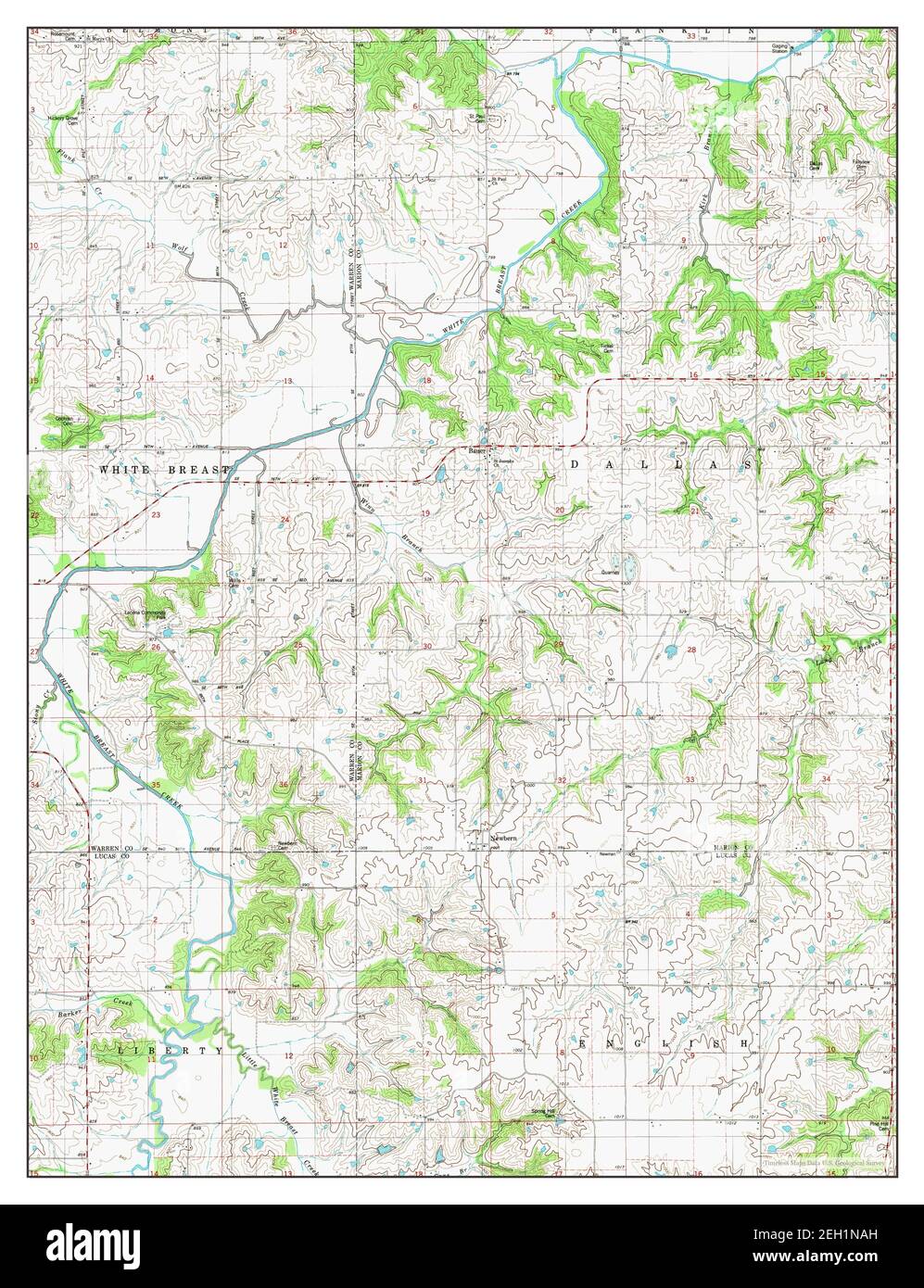 Newbern, Iowa, map 1982, 1:24000, United States of America by Timeless ...