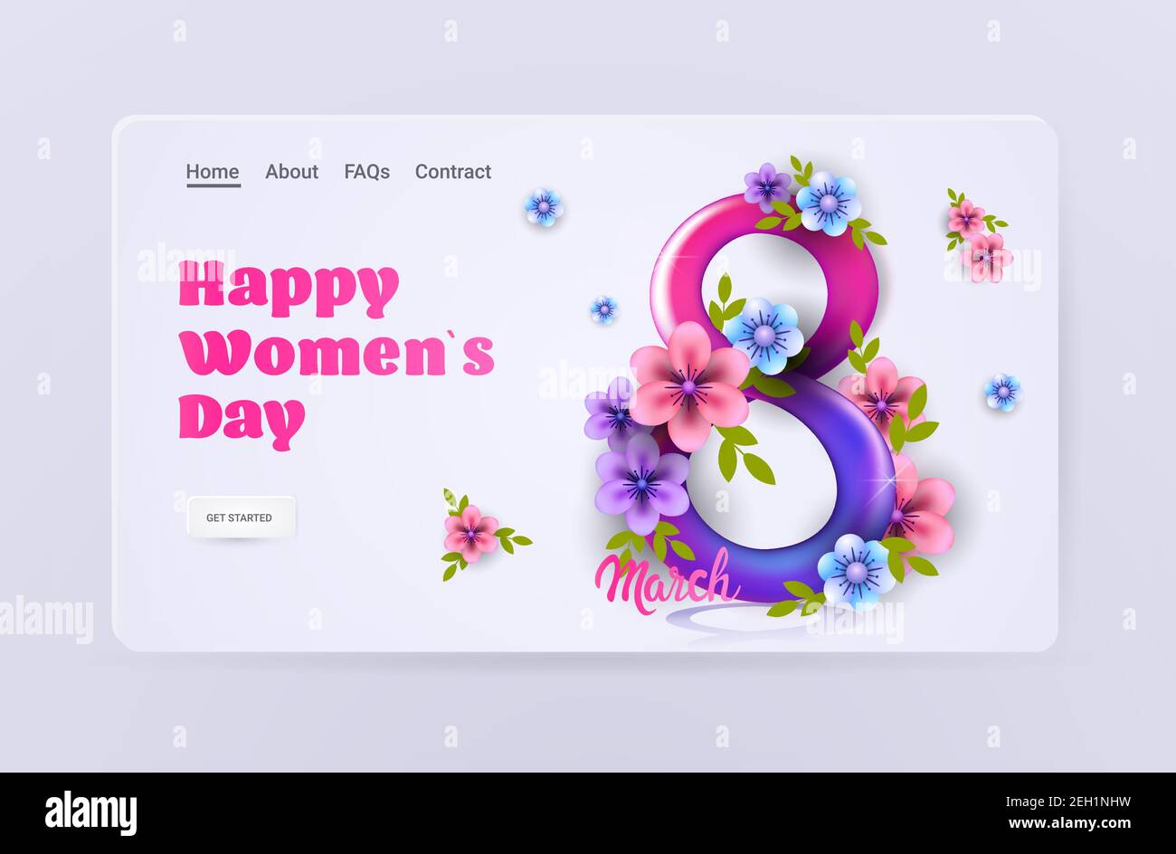 womens day 8 march holiday celebration banner flyer or greeting card ...